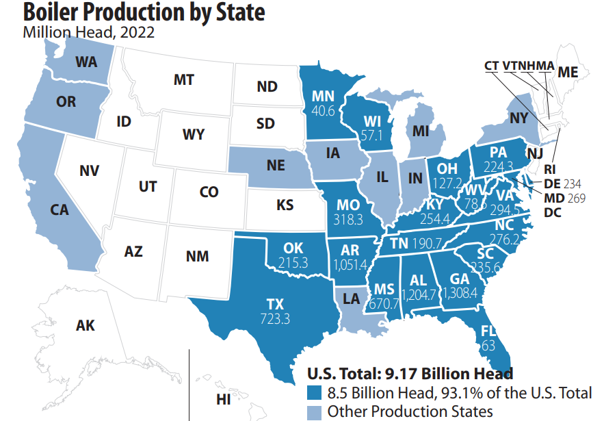 Arkansas Ranks 3rd In Broiler Production