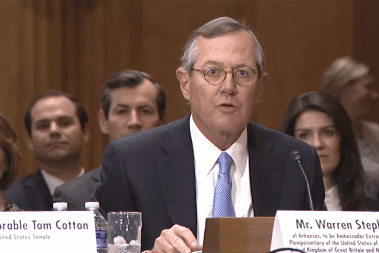 Senate Confirms Warren Stephens as Trump's Ambassador to UK
